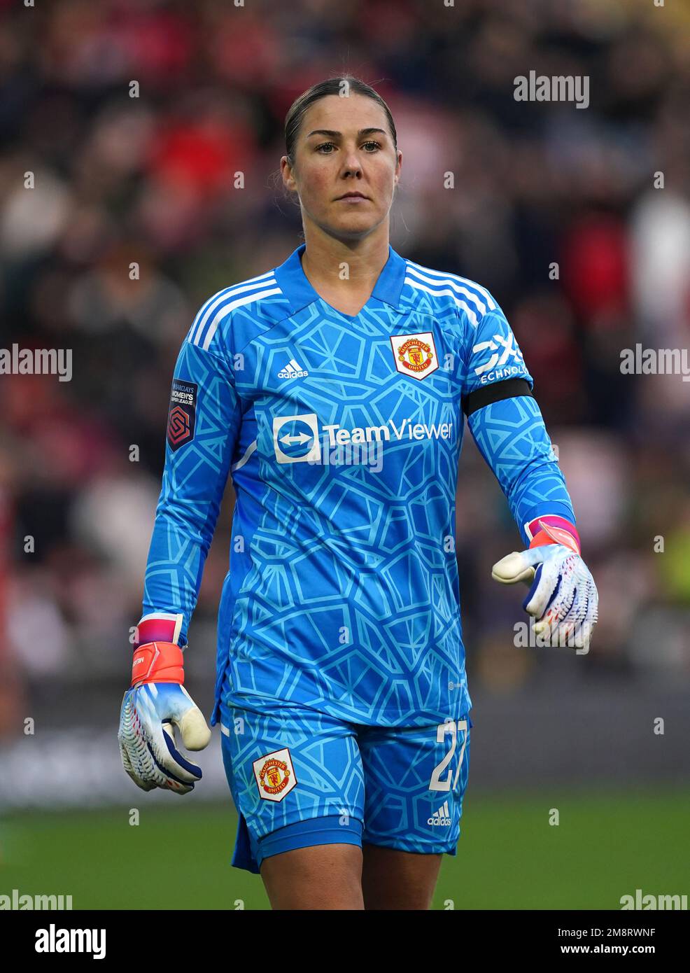 Manchester United goalkeeper Mary Earps during the Barclays Women's ...