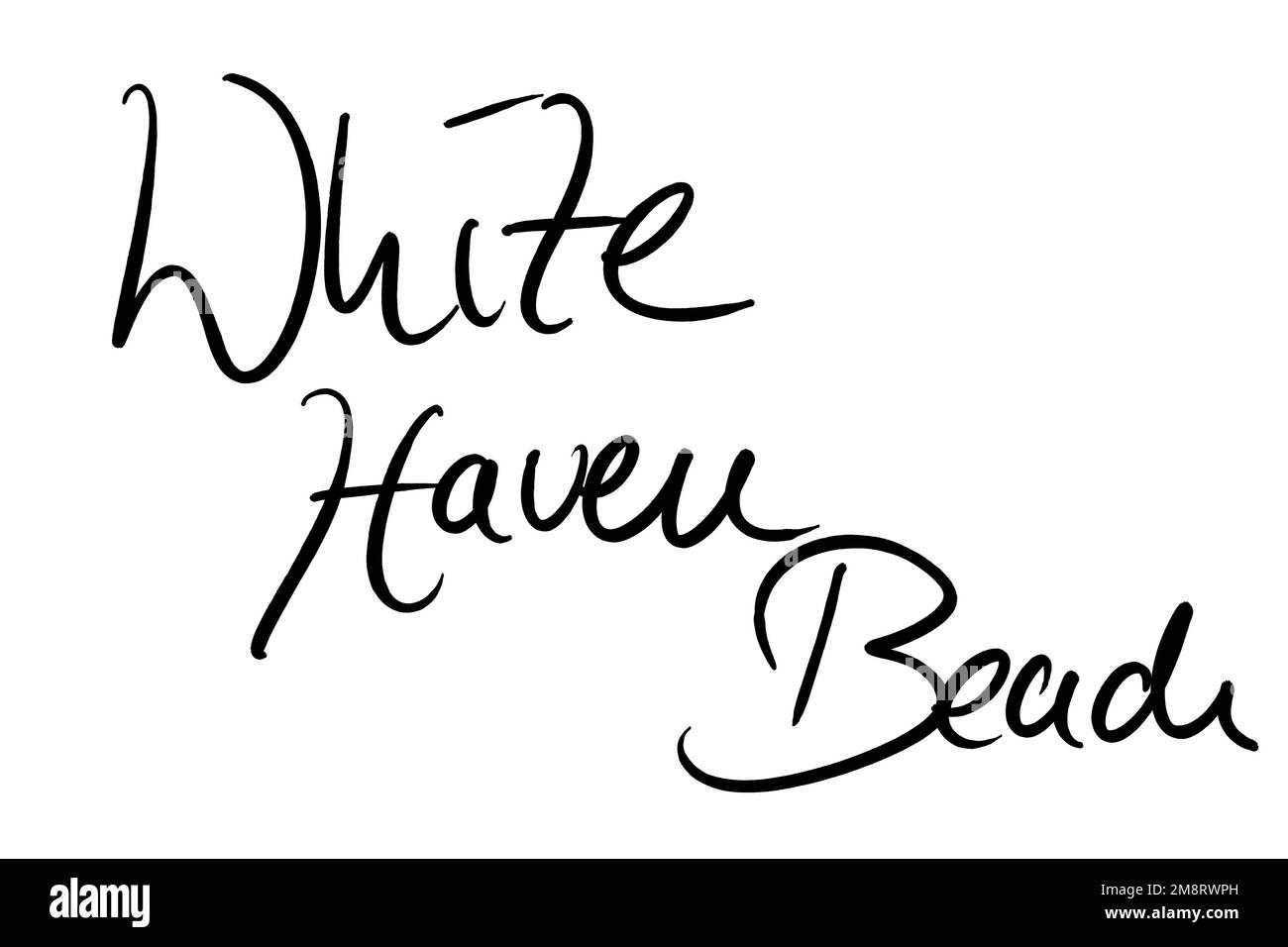 City name handwritten black on white Stock Photo - Alamy