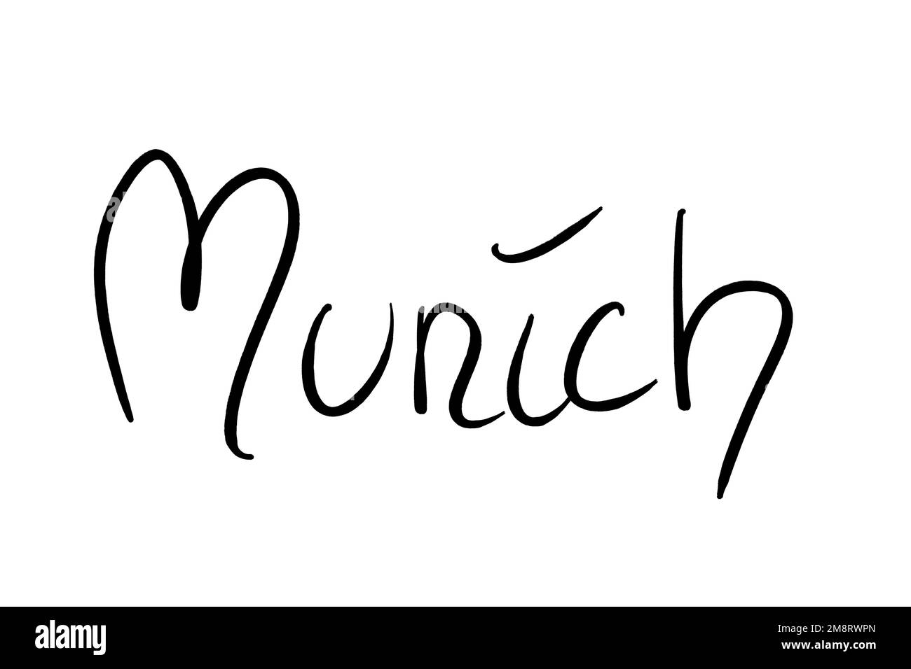 City name handwritten black on white Stock Photo - Alamy