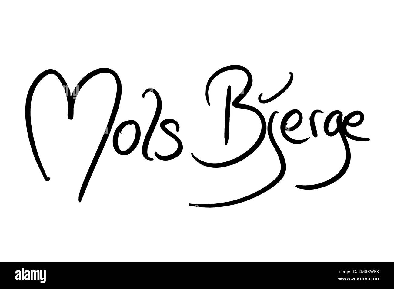 City name handwritten black on white Stock Photo - Alamy