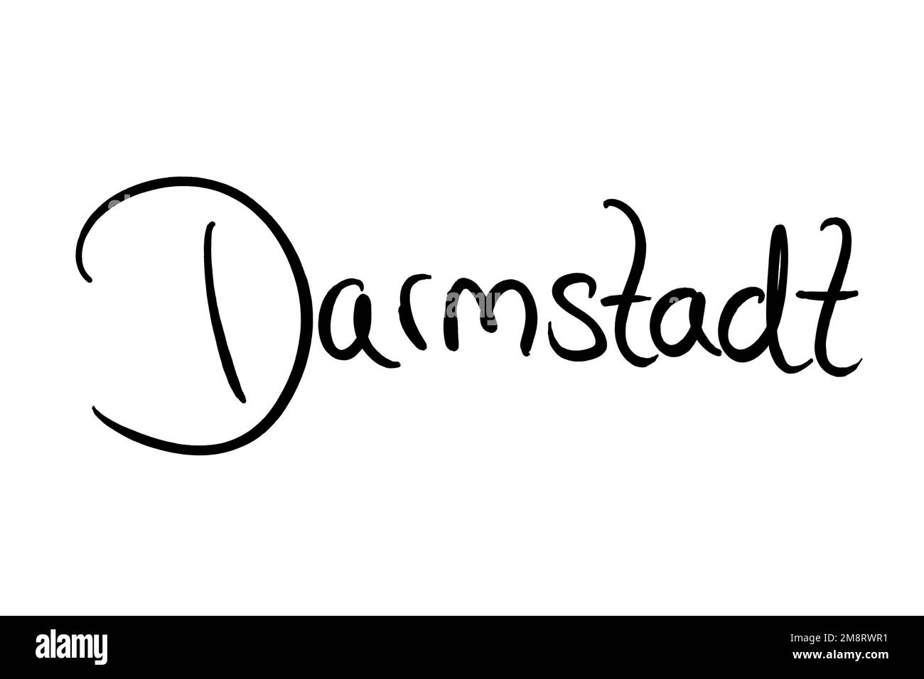 City name handwritten black on white Stock Photo - Alamy