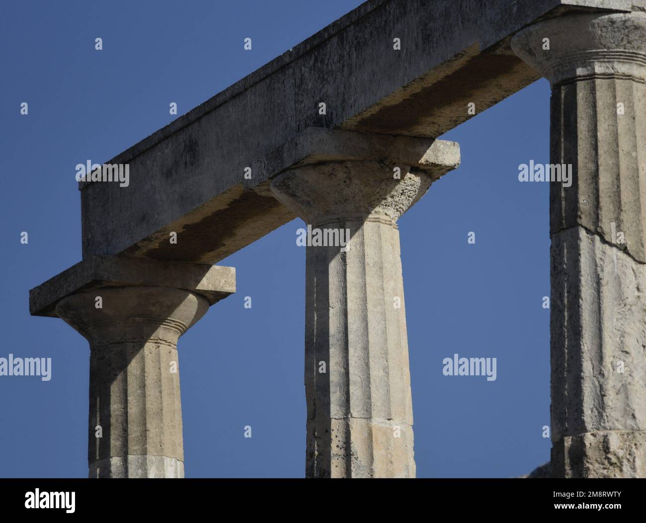 Doric order columns of the Temple of Aphaia a symbolic Archaic landmark ...