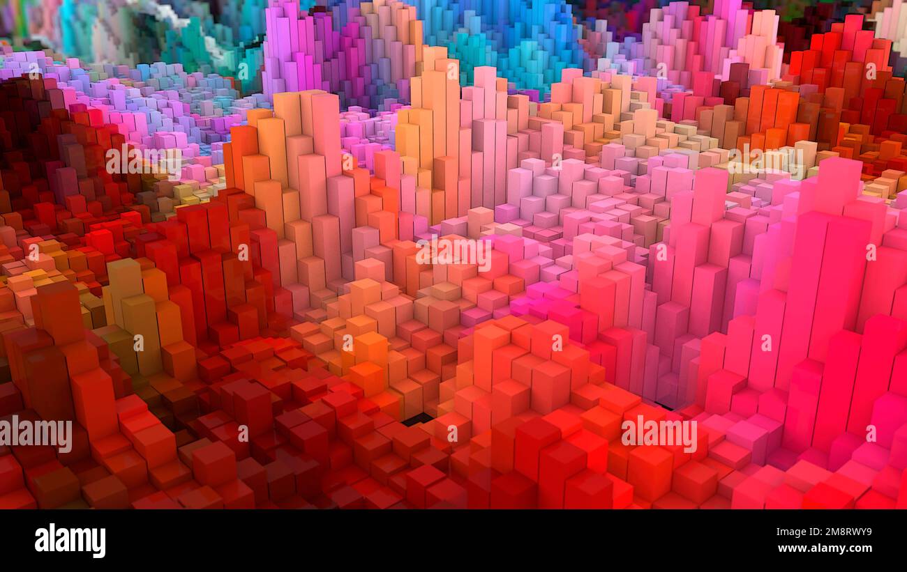 3d render. Abstract colored background illustration Stock Photo - Alamy