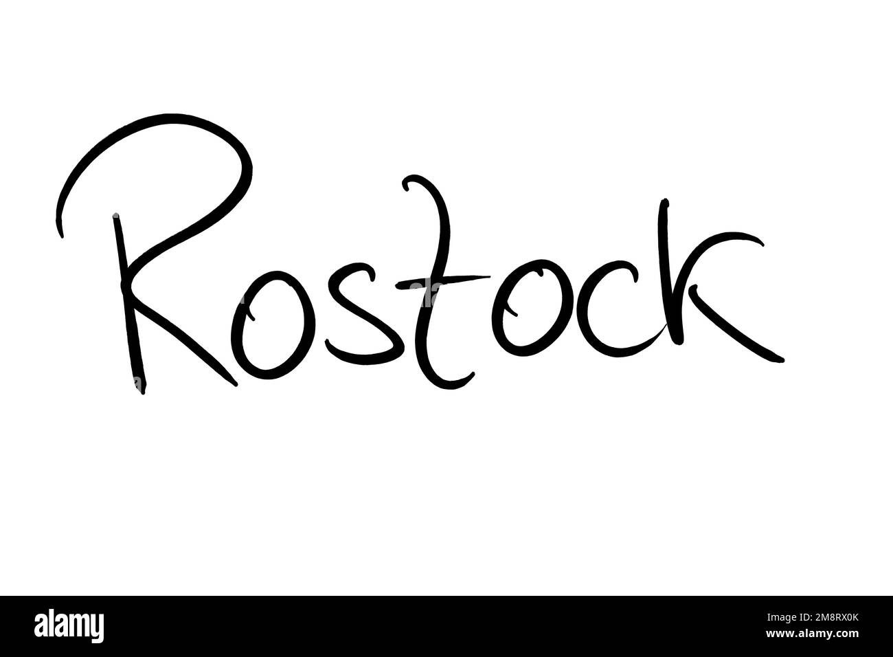 City name handwritten black on white Stock Photo - Alamy