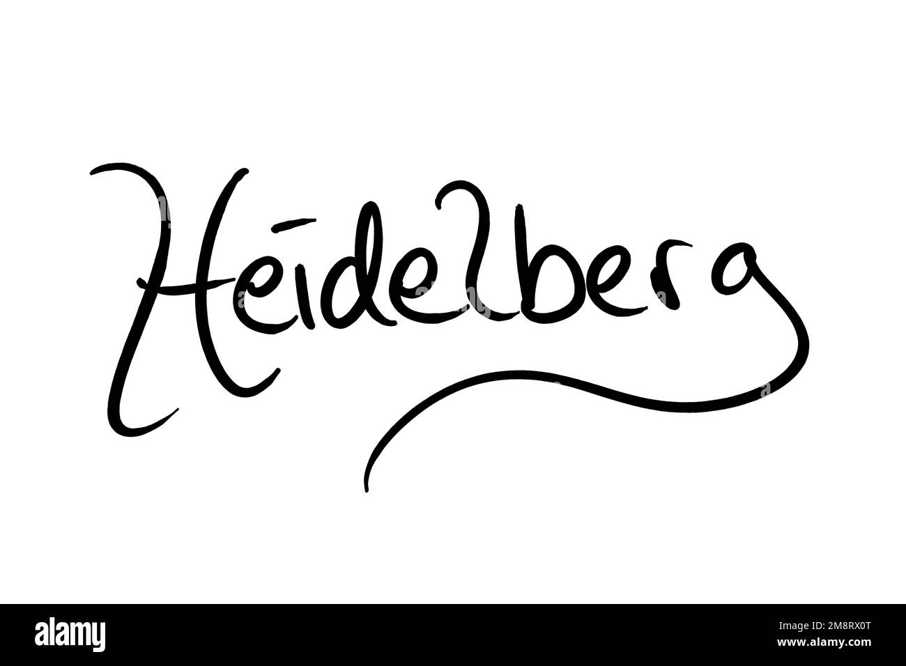 City name handwritten black on white Stock Photo - Alamy