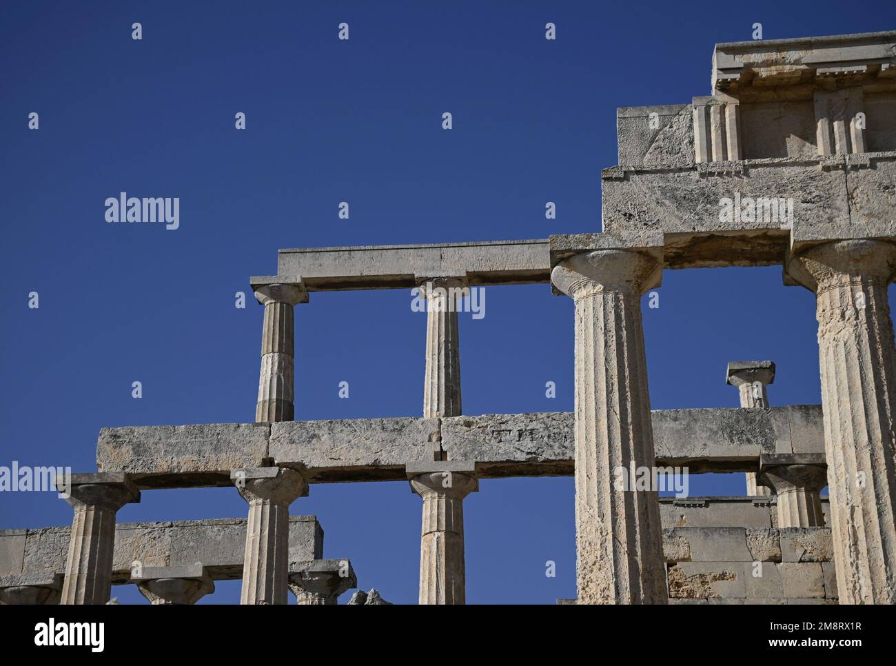 Doric order columns of the Temple of Aphaia a symbolic Archaic landmark ...