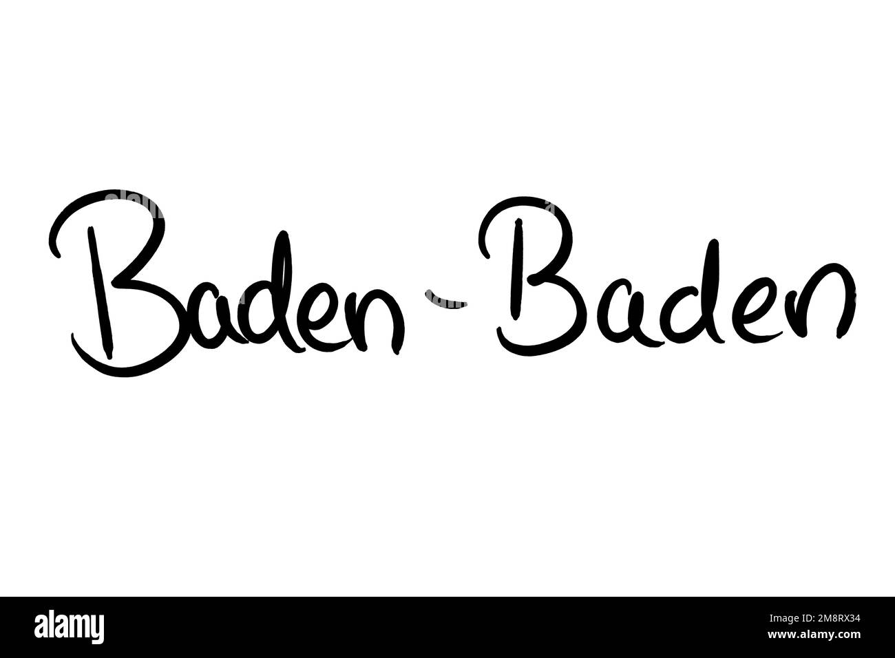 City name handwritten black on white Stock Photo - Alamy