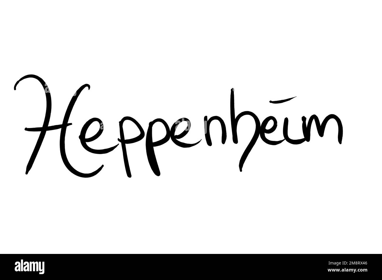 City name handwritten black on white Stock Photo - Alamy