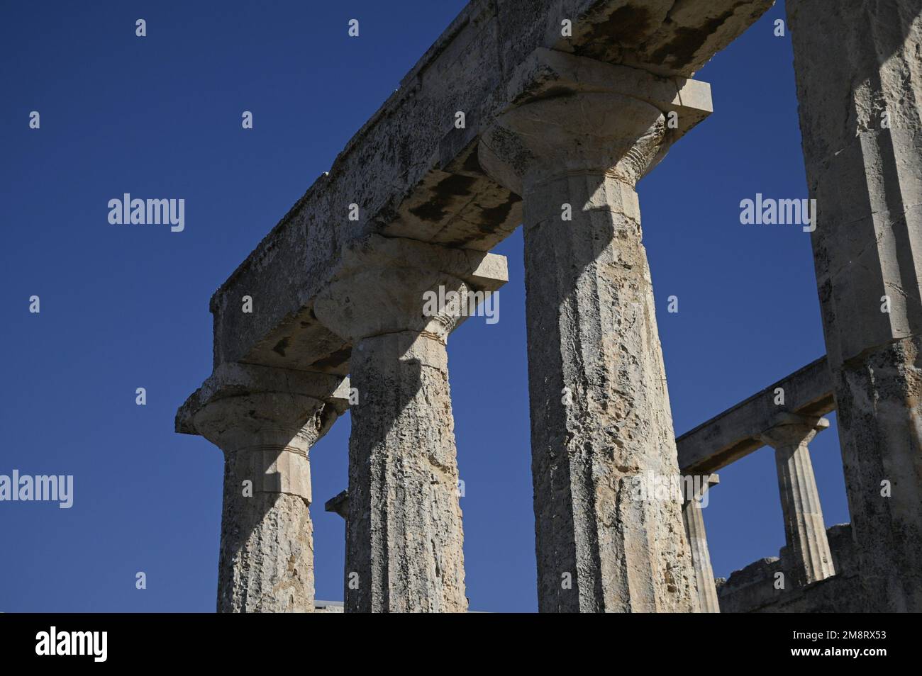 Doric order columns of the Temple of Aphaia a symbolic Archaic landmark ...