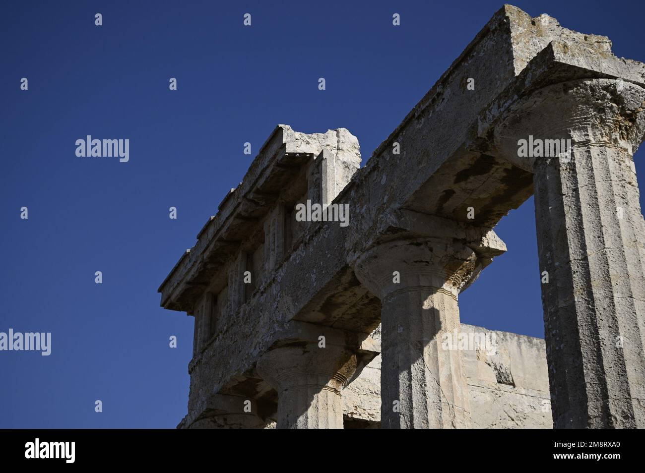 Scenic view of the Doric order Temple of Aphaia a symbolic Archaic ...