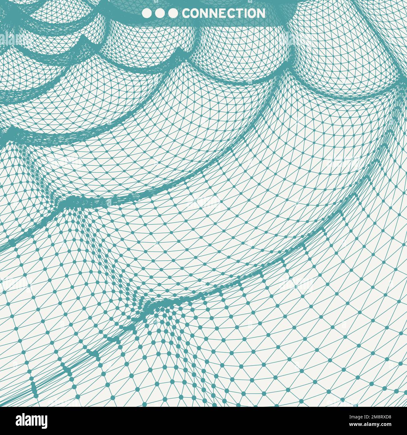 Wavy Grid Background. 3d Abstract Vector Illustration Stock Vector ...