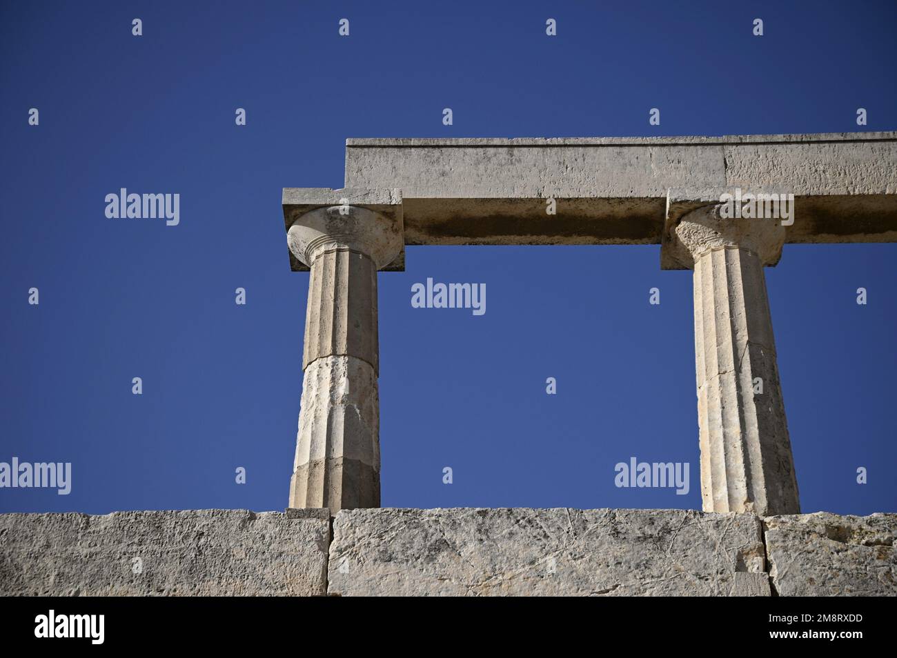 Doric order columns of the Temple of Aphaia a symbolic Archaic landmark ...