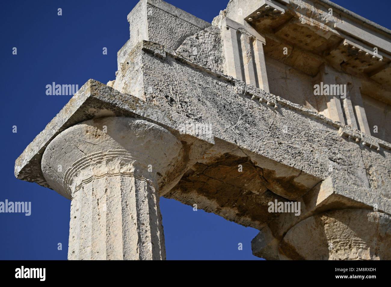 Scenic view of the Doric order Temple of Aphaia a symbolic Archaic ...