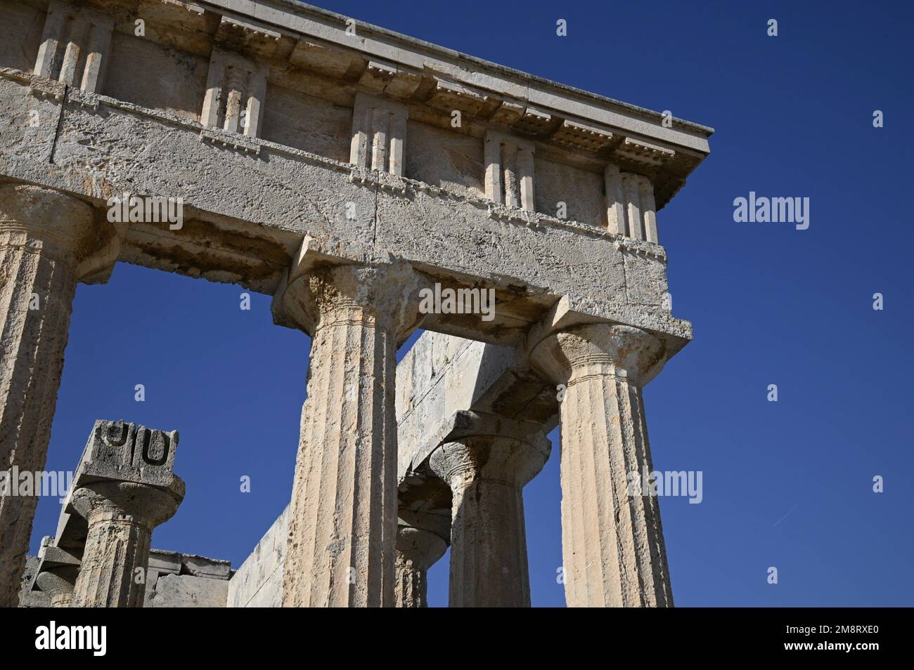 Scenic view of the Doric order Temple of Aphaia a symbolic Archaic ...