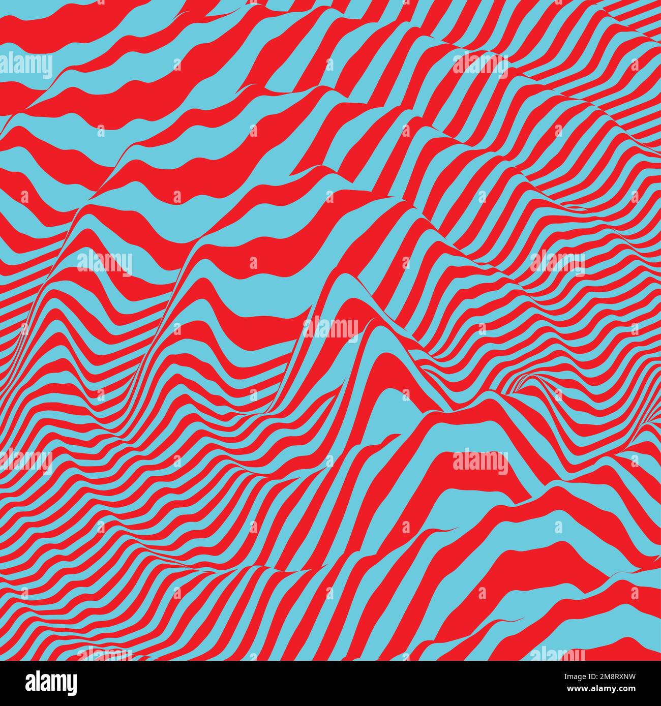 Waveform Background Dynamic Visual Effect Surface Distortion Pattern With Optical Illusion