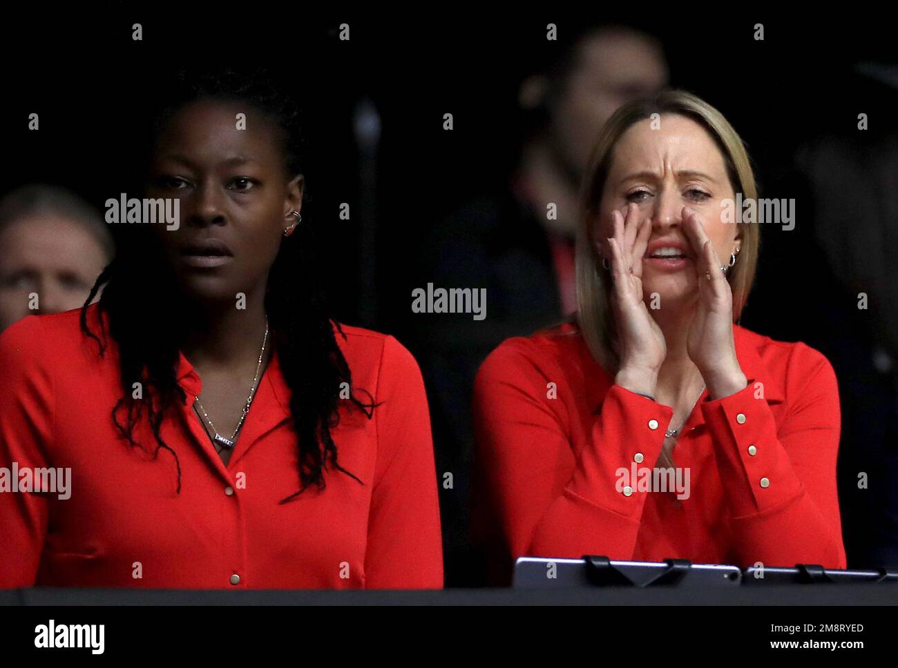 England head coach Jess Thirlby during the Vitality Netball ...