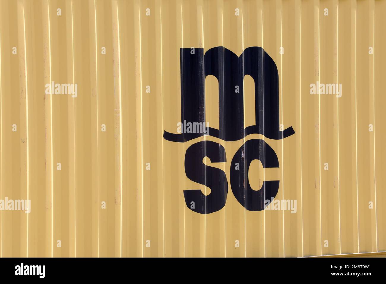 Shipping port of Haifa, Israel - October 25, 2021: Mediterranean ...