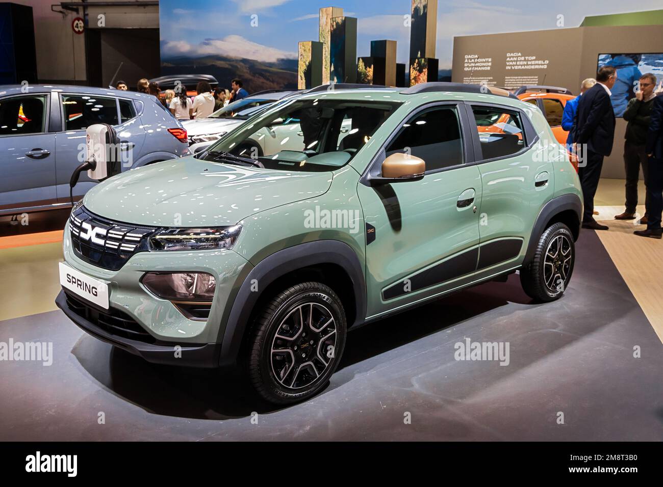 Dacia Spring new full electric car at the Brussels Autosalon European ...