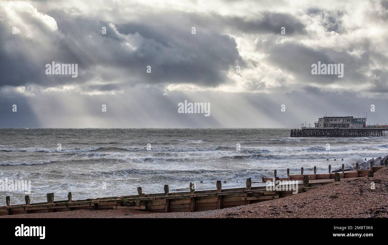 Sunrays over Worthing beach Stock Photo - Alamy Sunrays over Worthing beach Stock Photo - Alamy