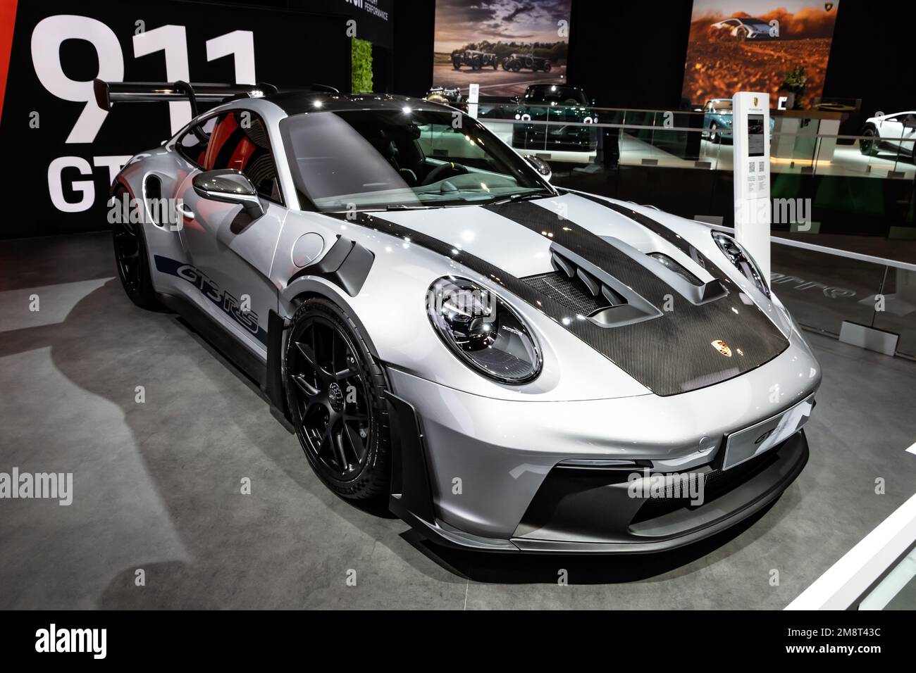 Porsche 911 GT3 RS sports car European premiere at the Brussels ...