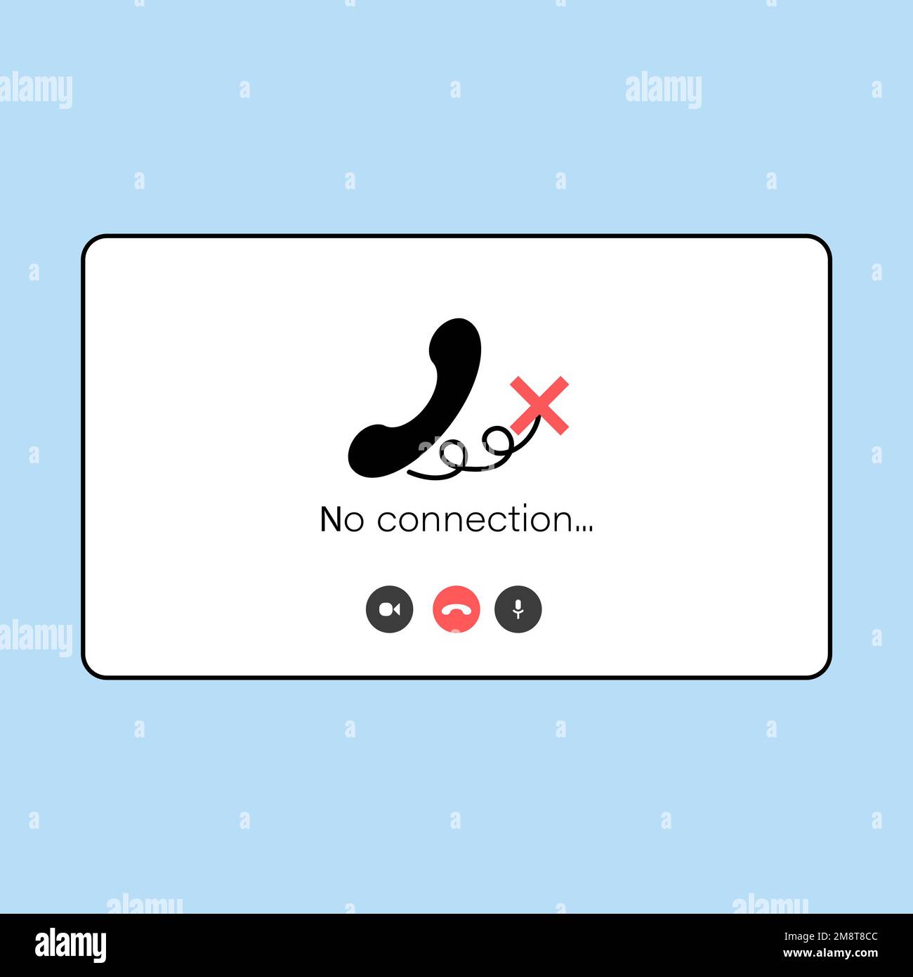 No signal or lost connection. Video call program window Stock Vector Image & Art - Alamy