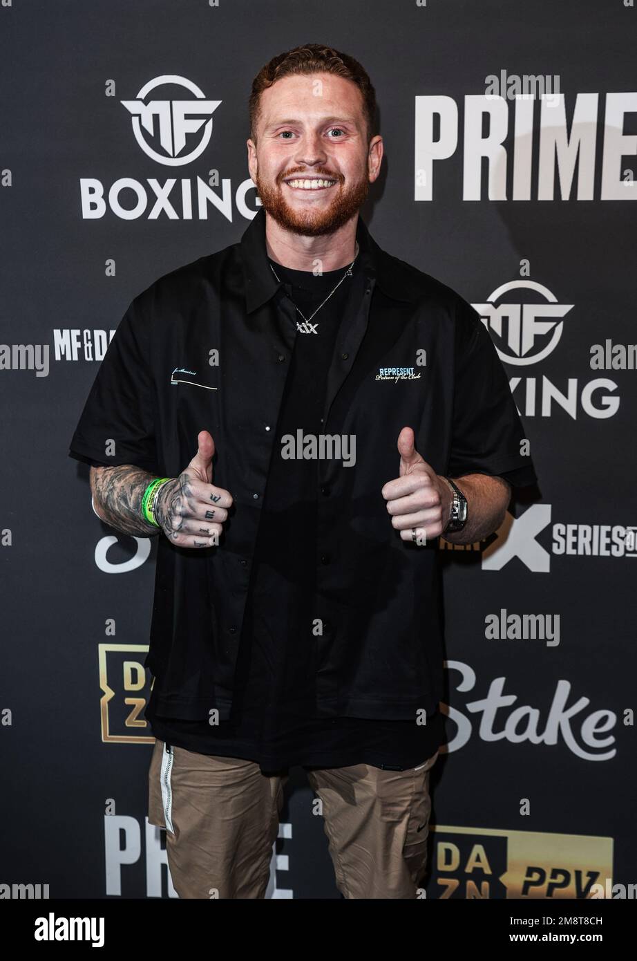 Ethan Payne attends the KSI vs FaZe Temperrr MF Cruiserweight Title Fight at OVO Wembley Arena ...