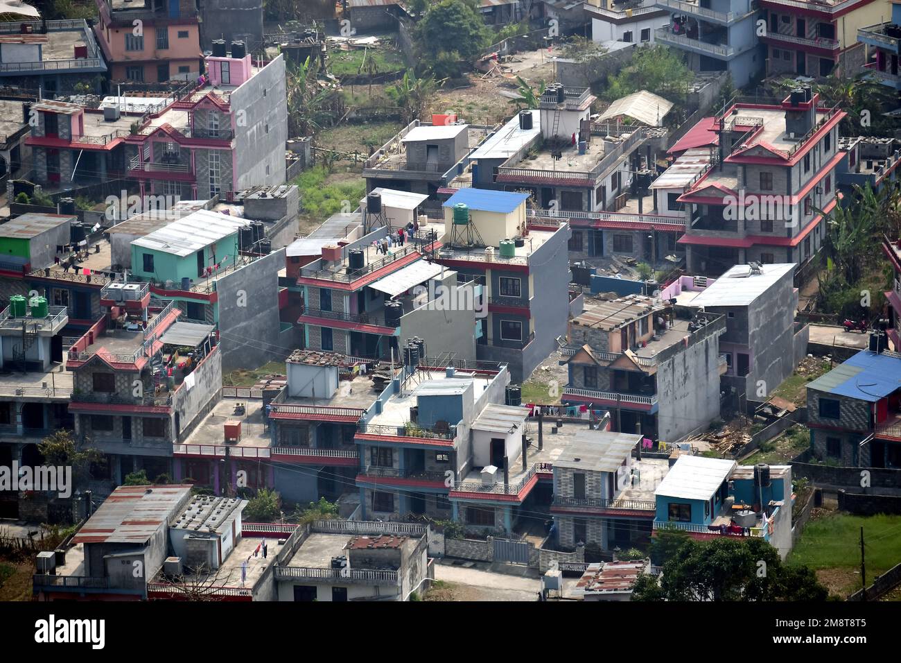 Bird's eye view of Pokhara, Gandaki Province, Nepal, Asia Stock Photo ...