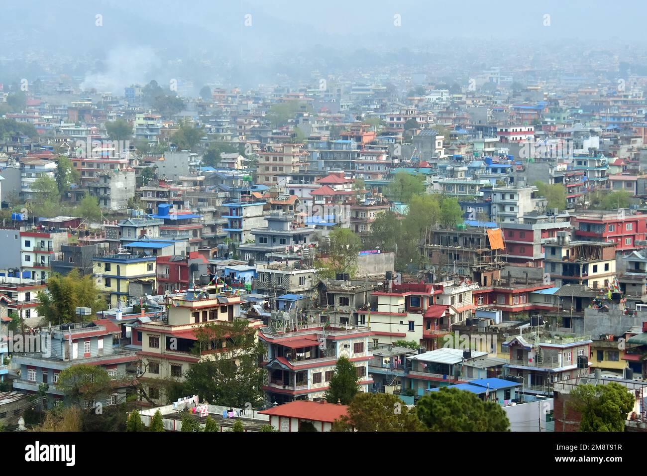 Bird's eye view of Pokhara, Gandaki Province, Nepal, Asia Stock Photo ...
