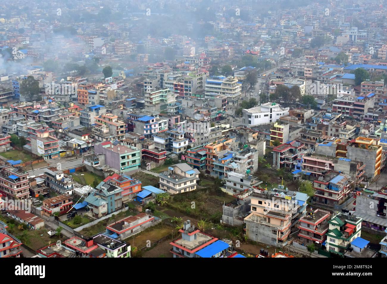 Bird's eye view of Pokhara, Gandaki Province, Nepal, Asia Stock Photo ...