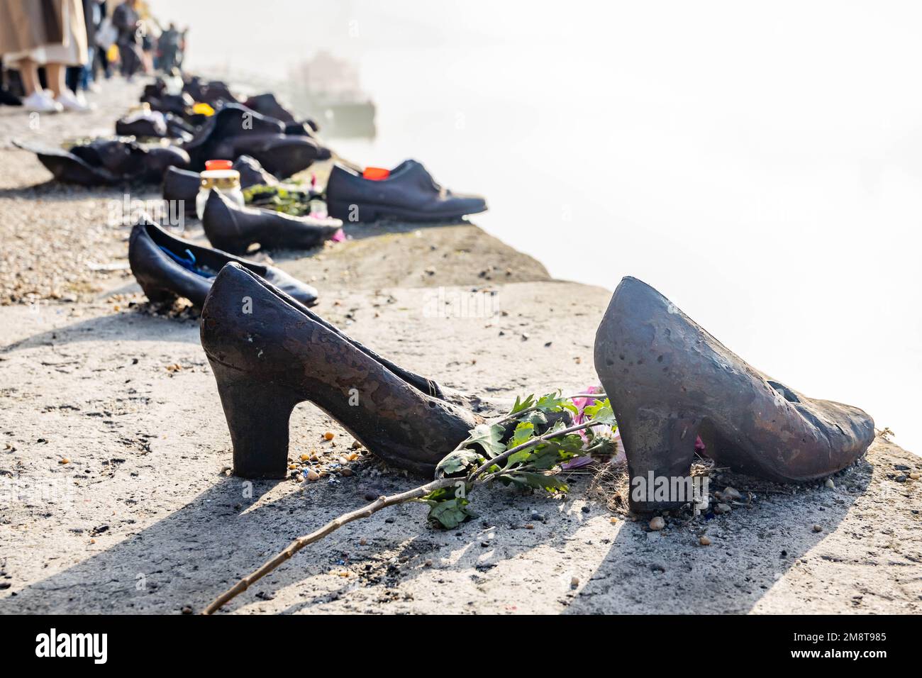 Rusty shoes monument to the jewish victims of Nazi repression at Danube ...