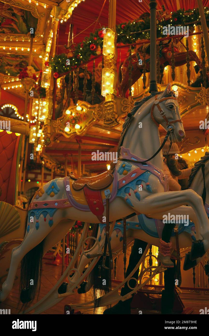 Carousel funfair ride in hi-res stock photography and images - Alamy