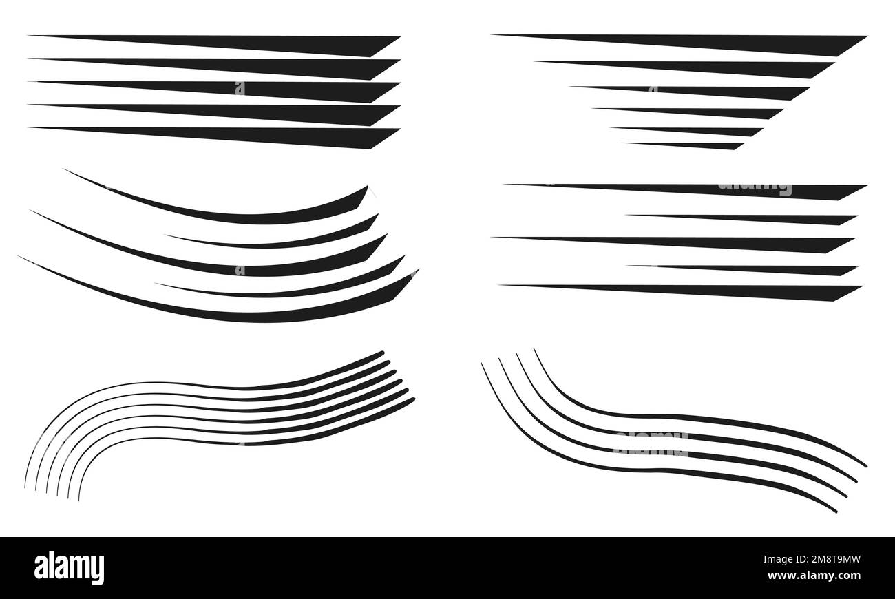 A vector of the different-sized patterns and lines isolated on the ...