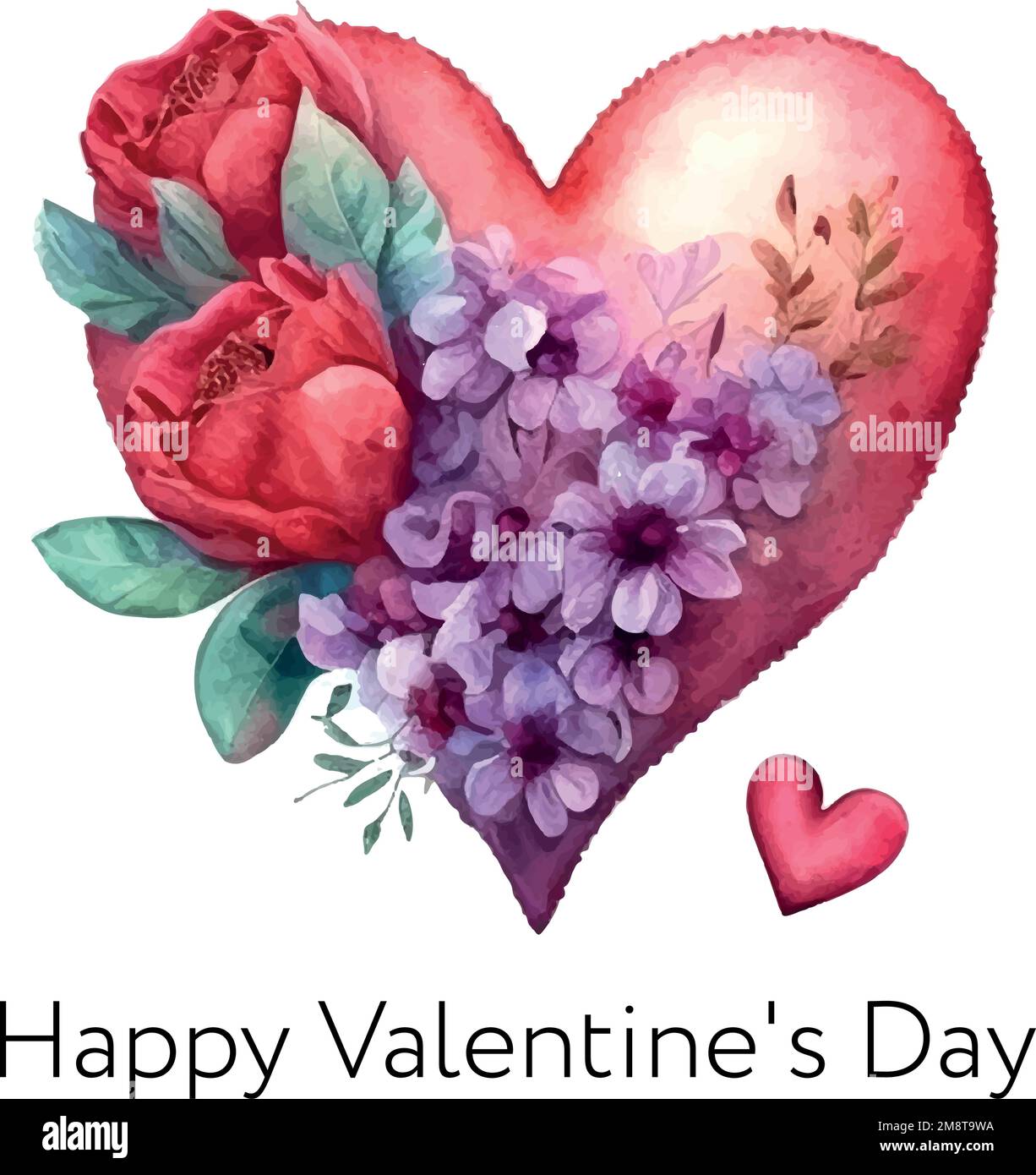 Red roses heart symbol love Stock Vector Images - Alamy