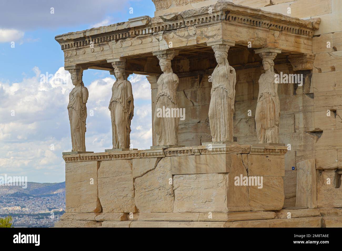 The Porch of the Maidens, the Erechtheion, Athenian Acropolis. Athens ...