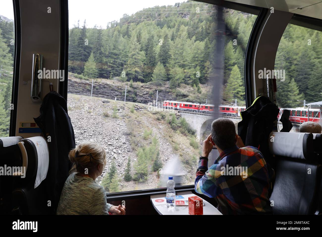 Bernina express train hi-res stock photography and images - Alamy