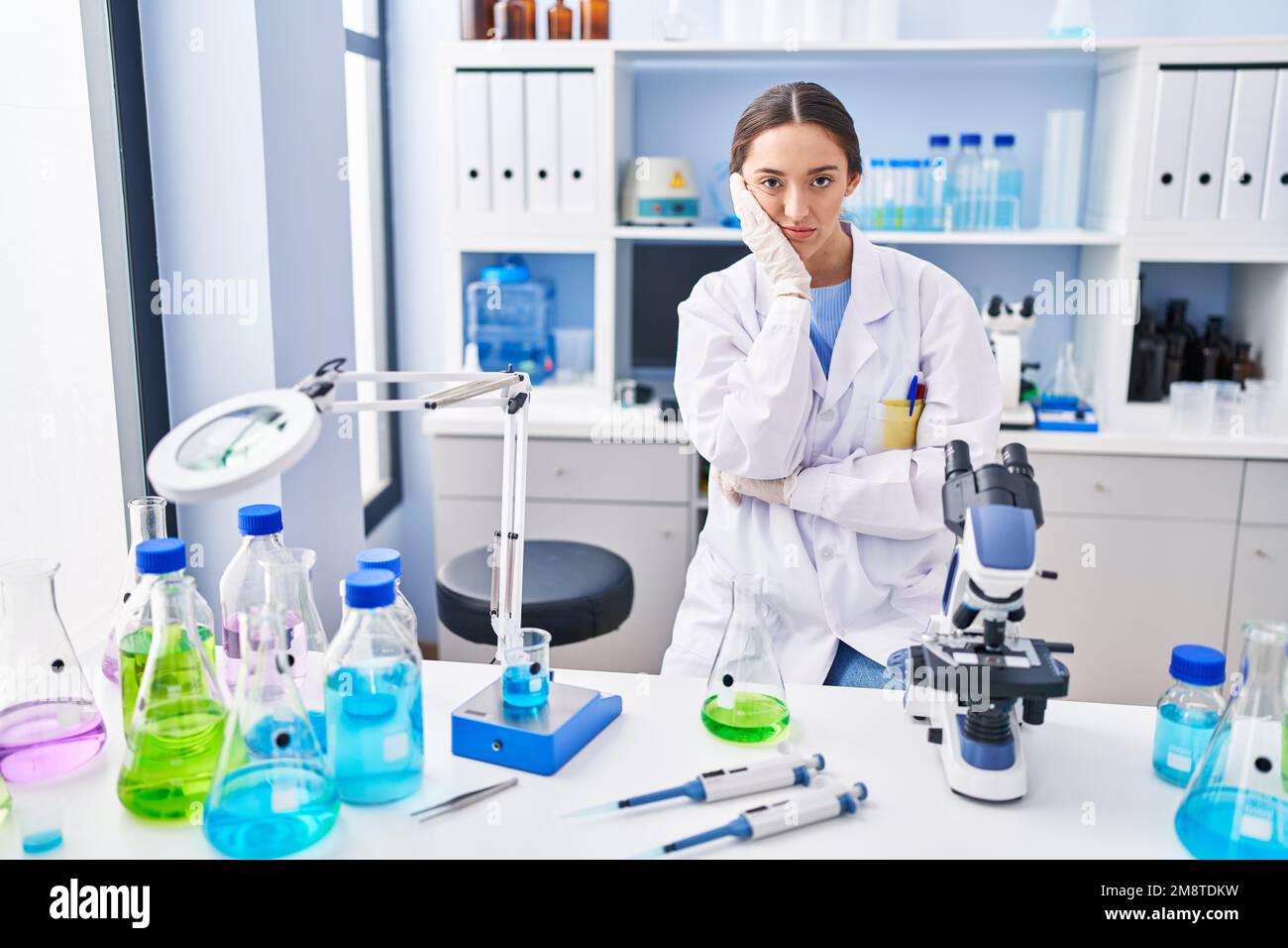 Microscope boredom hi-res stock photography and images - Alamy