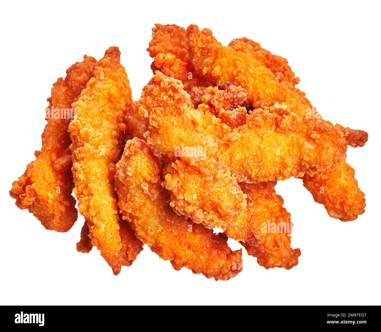 Delicious fried chicken over isolated white background Stock Photo - Alamy