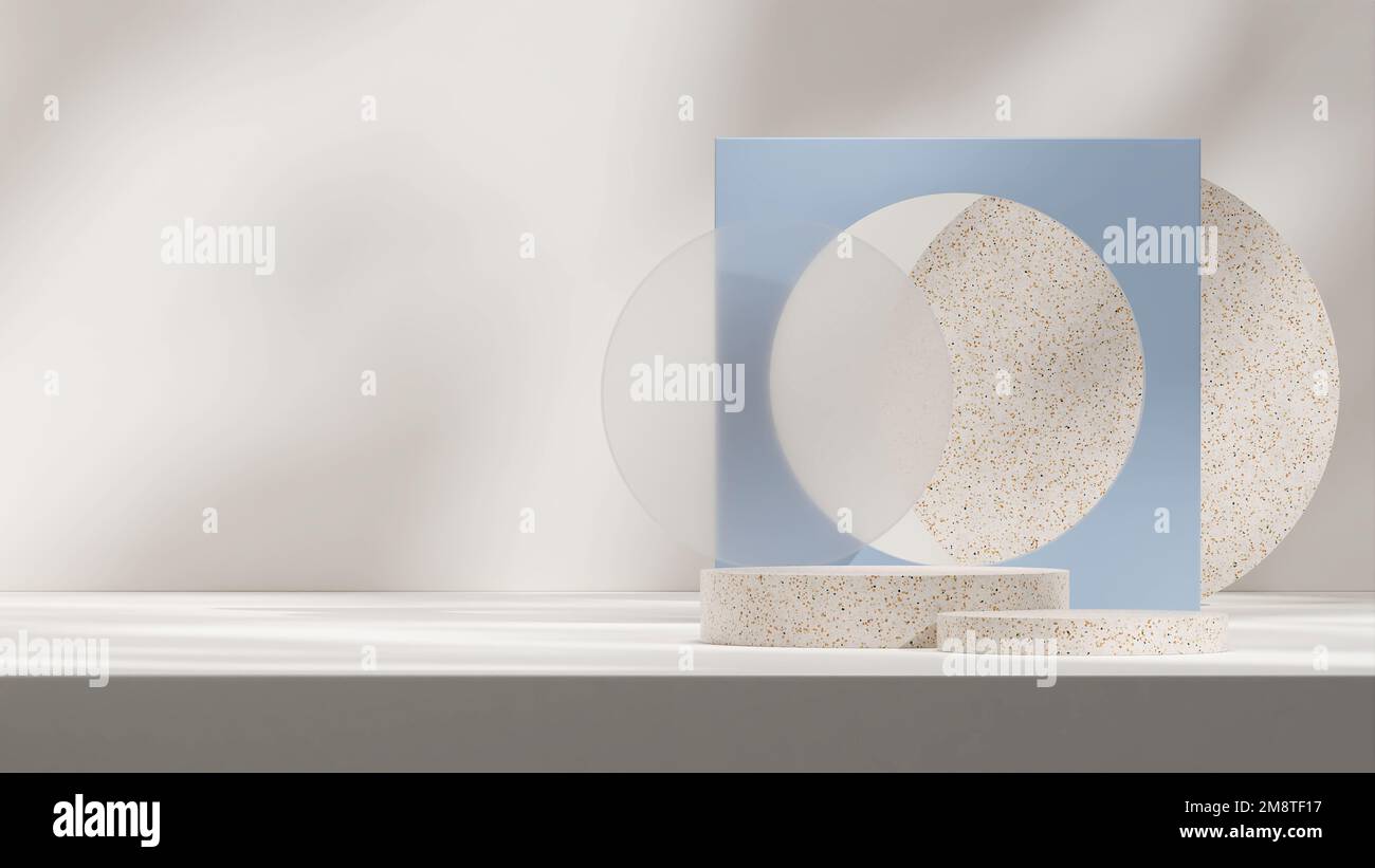 A beautiful minimalistic design of geometric frames and podiums for ...