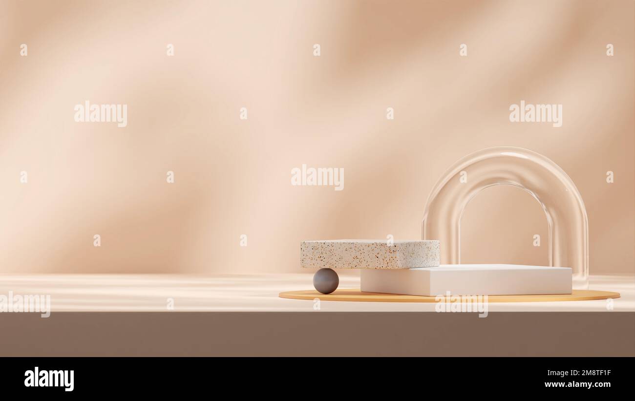 A beautiful minimalistic design of geometric frames and podiums for ...