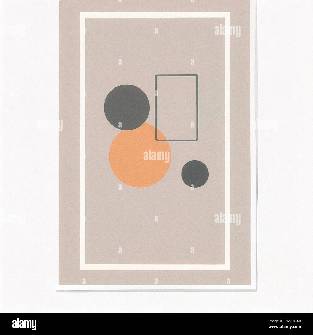 An abstract illustration with geometric shapes for a poster Stock Photo ...