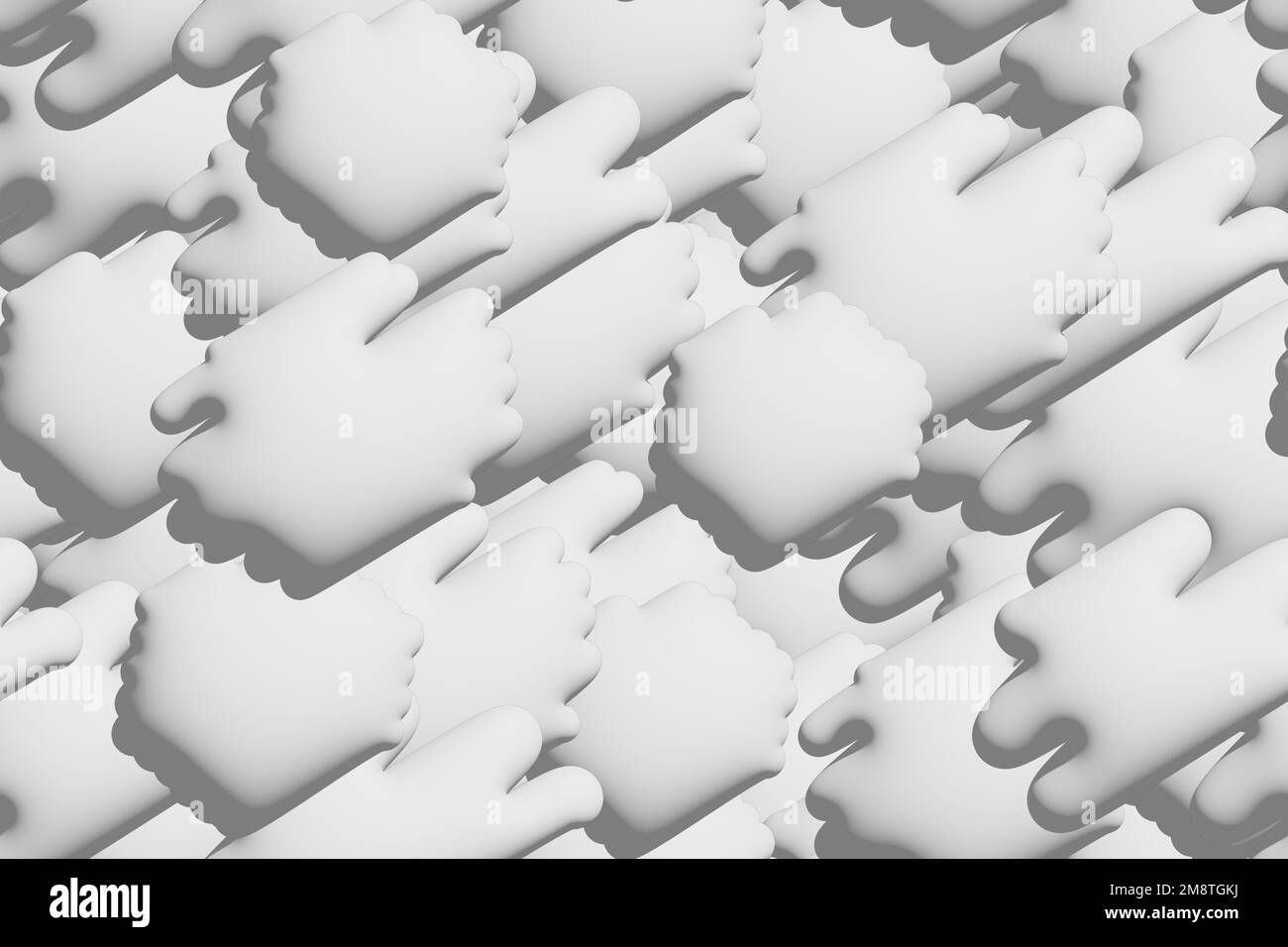White Abstract Inflated 3D Objects Seamless Pattern Stock Photo - Alamy