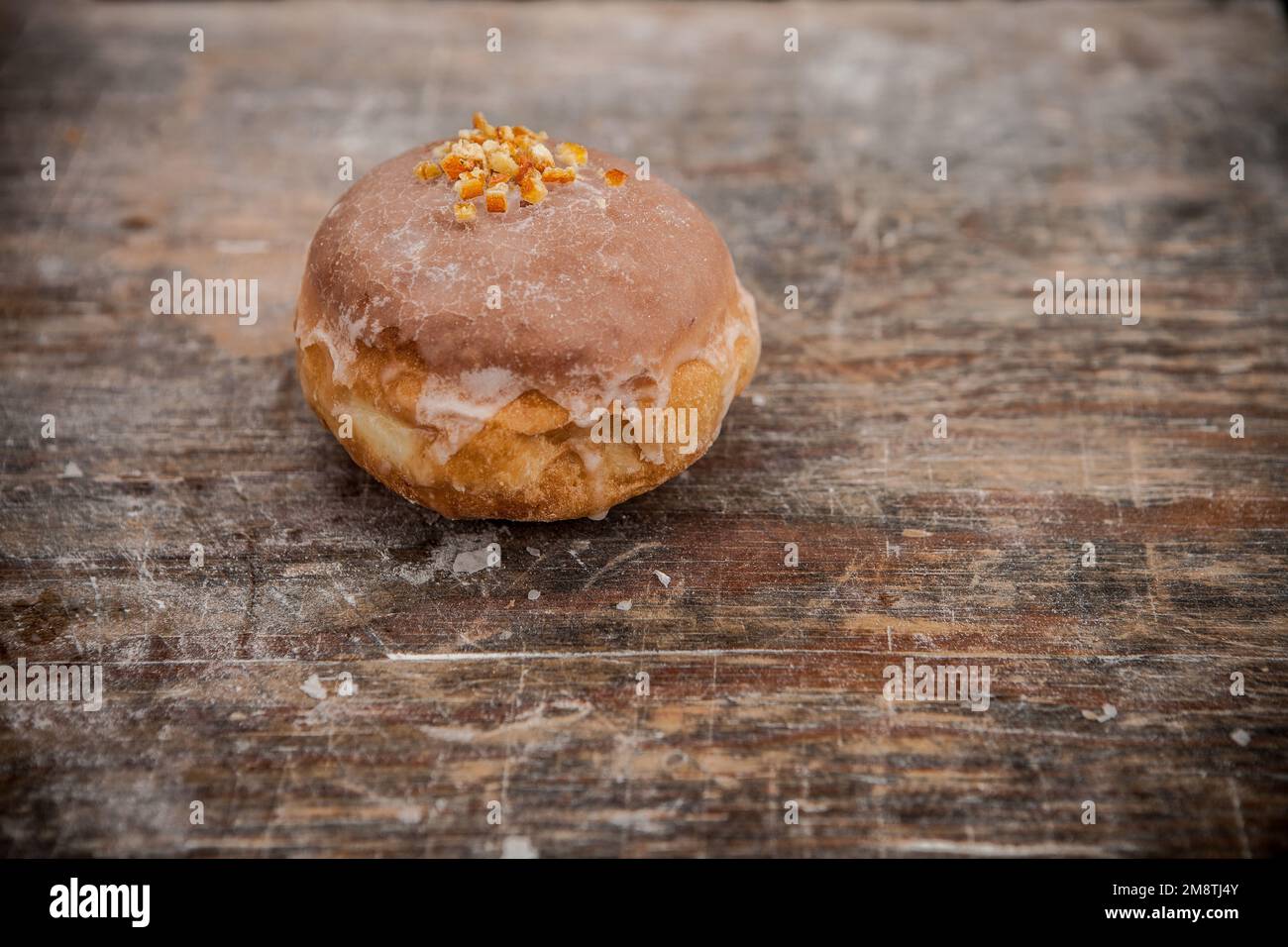 Donuts for Fat Thursday. Polish tradition - fresh donuts with icing and ...