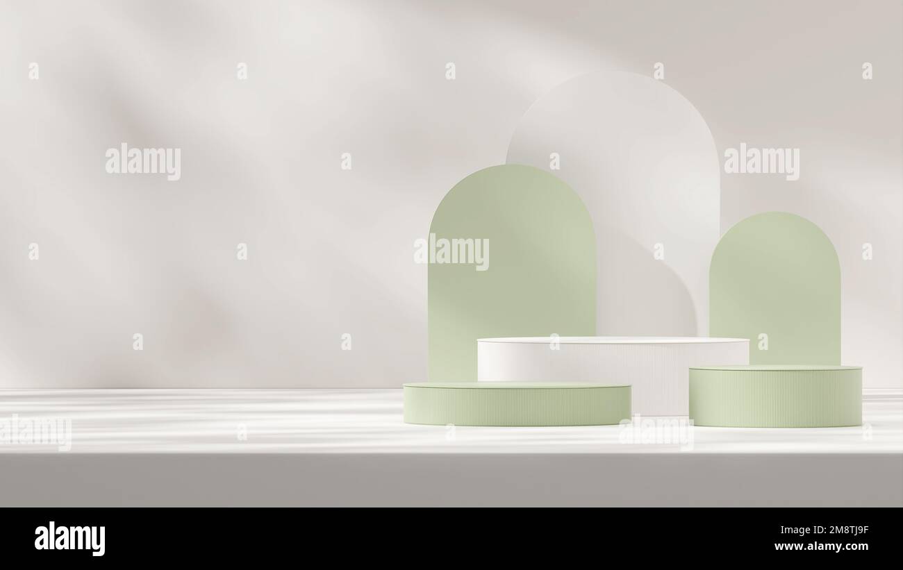 A beautiful minimalistic design of geometric frames and podiums for ...
