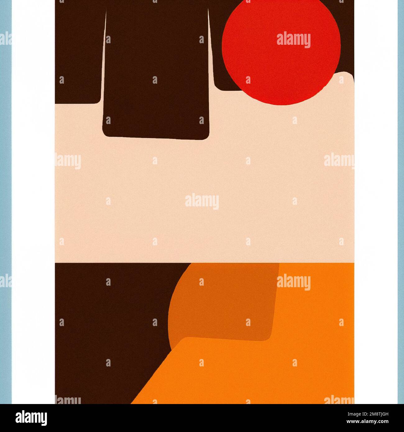 A minimalist illustration with abstract geometric forms for a posters ...