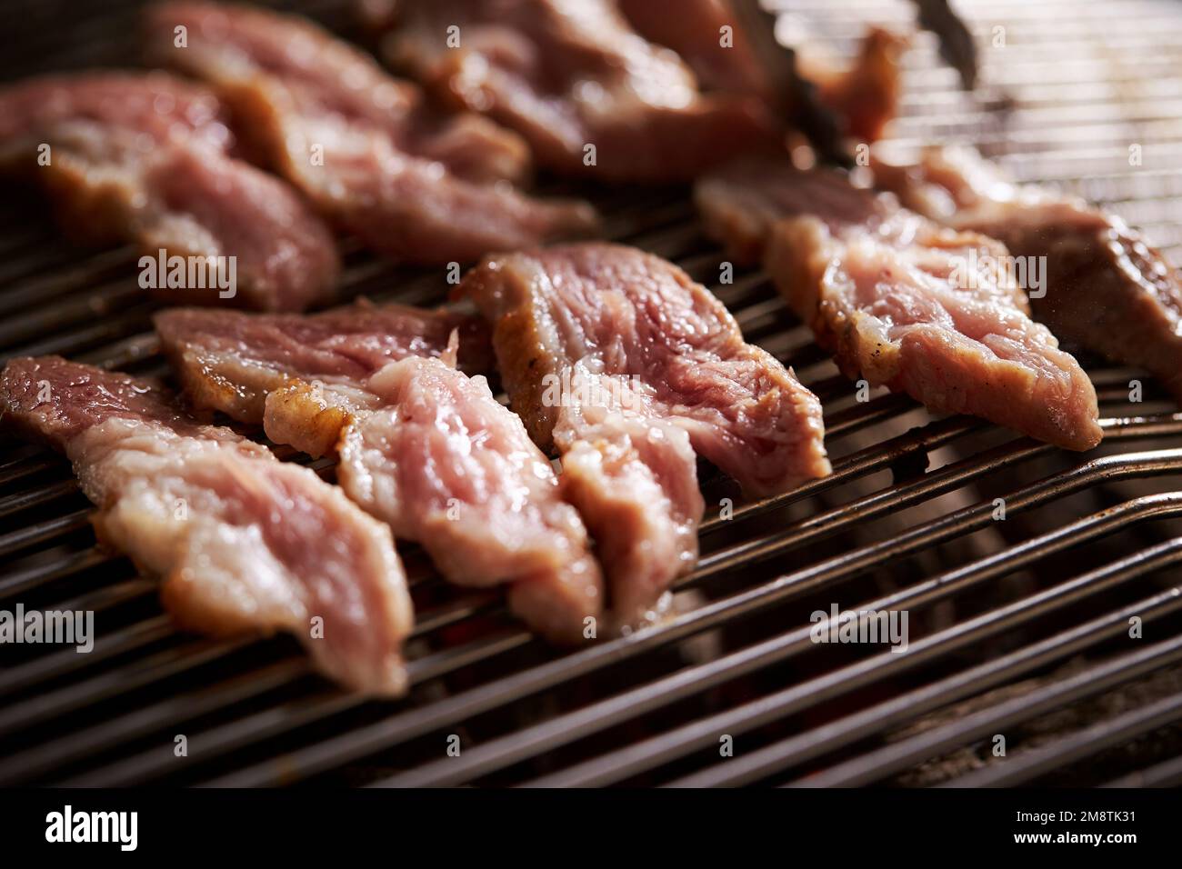 grilled meat on the grill Stock Photo - Alamy