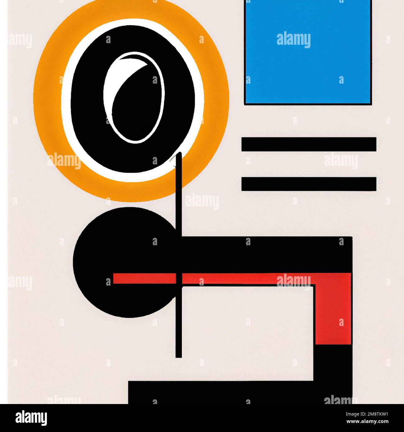 An abstract digital illustration of a yellow round circle including an ...