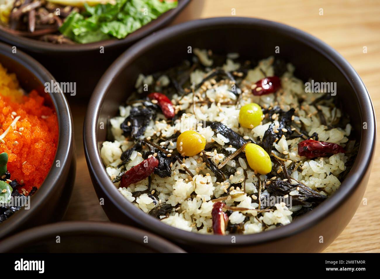Korean mixed rice with vegetable Stock Photo - Alamy