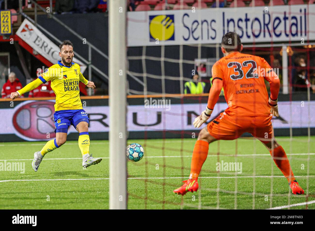 EMMEN, NETHERLANDS - JANUARY 15: Robin Maulun of SC Cambuur during the ...