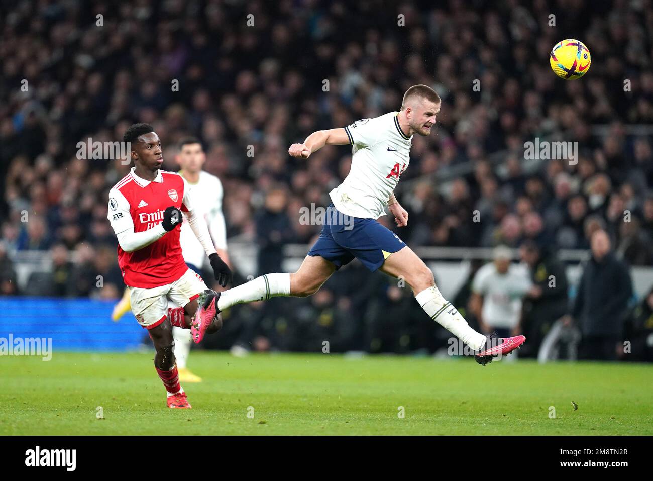 Tottenham Hotspur's Eric Dier heads the ball clear during the Premier ...