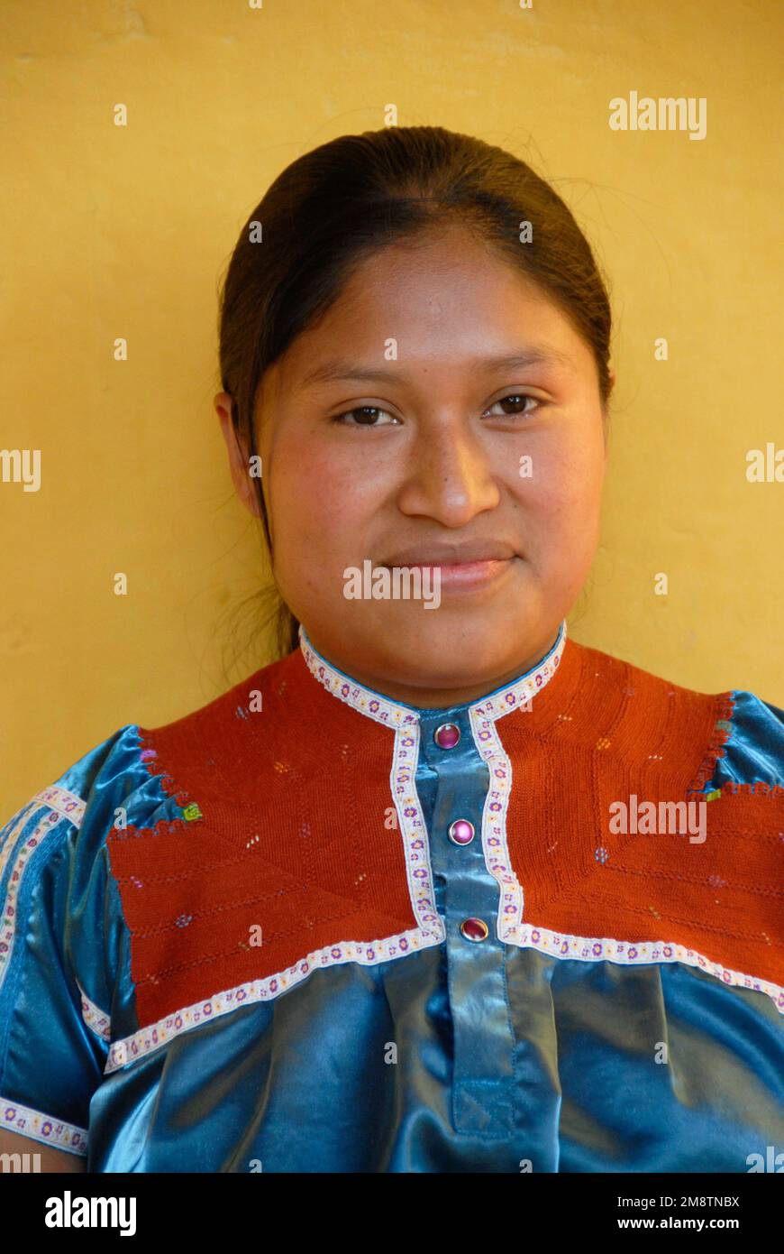 Faces of Mexico: Young Woman in Traditional Garb in Chiapas Stock Photo ...